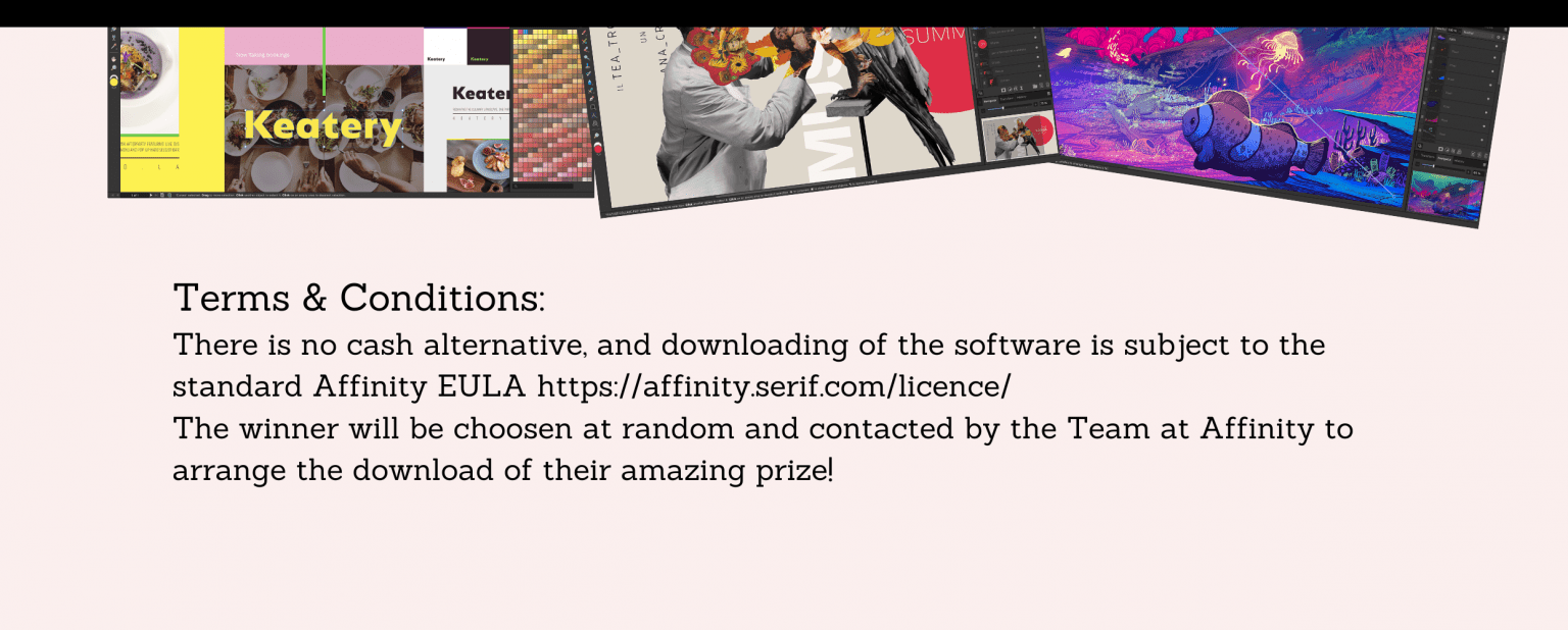 You could win an amazing Affinity Bundle worth £169.99!