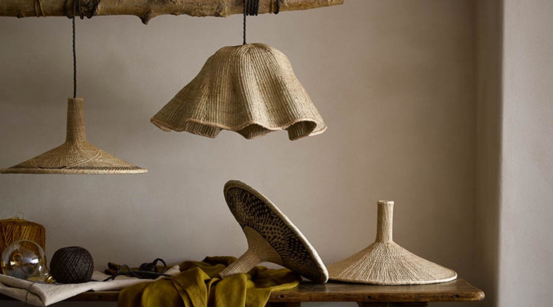 Organic, all-natural pendant lights from Pooky Lights